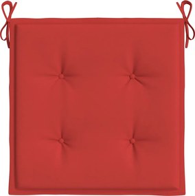 Podušky na zahradní židli 4 ks červené 50x50x3 cm látka oxford 314050
