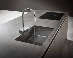 Hansgrohe M81, dřezová baterie Aquno Select s výsuvnou koncovkou a plochým sprchovým proudem, chromová, 73837000