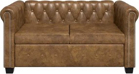 vidaXL Chesterfield sada 2místné a 3místné pohovky [274322] Barva: Hnědá