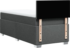 Box spring postel s matrací tmavě šedá 90x190 cm textil 3285737