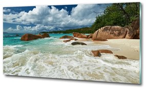 Wallmuralia Foto obraz sklo tvrzené Pláž Seychely 100x50