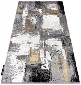 Moderní koberec DE LUXE 633 Abstrakce Strukturální krém / zlato velikost 160x220 cm | krásné koberce cz