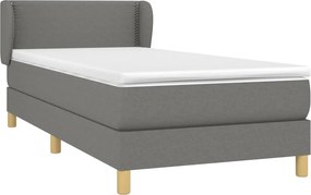 Box spring postel s matrací tmavě šedá 80 x 200 cm textil 3126678