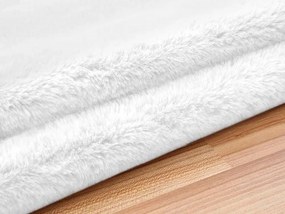 Bílý kulatý koberec Rabbit Rozměr: 80 cm