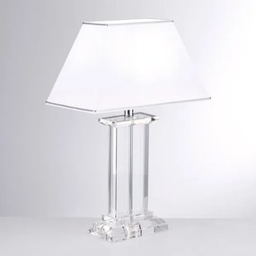 Orion LA 4-1202 - Křišťálová stolní lampa VERONIQUE 1xE27/60W/230V bílá/čirá