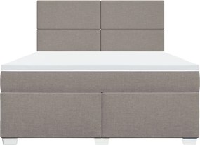 Box spring postel s matrací taupe 180x200 cm textil 3290564