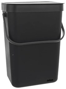 Černý plastový odpadkový koš 10 l – Orion
