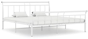 Rám postele bílý kovový 160 x 200 cm - Default Title