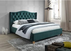 Manželská postel ASPEN Velvet | 180 x 200 cm SIGNAL - ložnicový nábytek: Zelená / Bluvel 78
