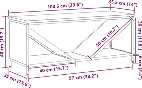 vidaXL Stojan na palivové dřevo s dřevěnou horní deskou černý