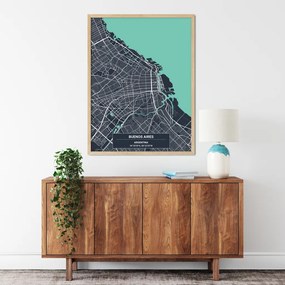Plakát Mapa vašeho města Rozměr plakátu: 50 x 70 cm, Barevná varianta: Šedá