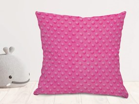 Biante Dětský povlak na polštář Minky 3D puntíky MKP-020 Růžovo fialový 40 x 60 cm