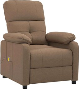 Masážní křeslo hnědé textil 289676