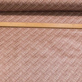 Ubrus PVC s textilním podkladem 186C, hnědé šikmé žíhání š.140cm (metráž)