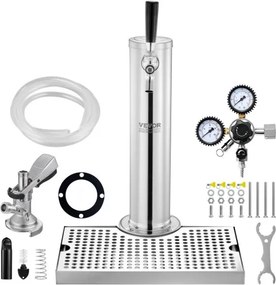 Sada Kegerator Věž s jedním kohoutkem Kegerator Beer Věž & A-System Keg Coupler