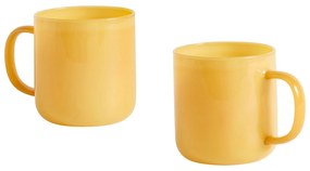 HAY Sada hrnků Borosilicate, Jade Yellow, 300ml, 2ks [rozbaleno]