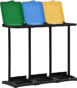 Stojany na odpadkové pytle s víkem 240–330 l vícebarevné PP 340989