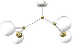 Přisazený lustr JOY 4xE14/40W/230V bílá/zlatá