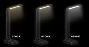CONNECT IT BRIGHT černá / Stolní LED lampička / 400 lm / 3 barevné tep
