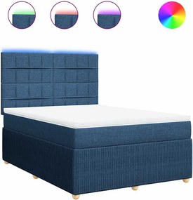 Box spring postel s matrací modrá 140x200 cm textil 3294385