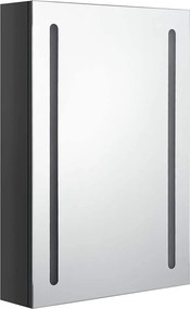 LED koupelnová skříňka se zrcadlem zářivě černá 50 x 13 x 70 cm 326496