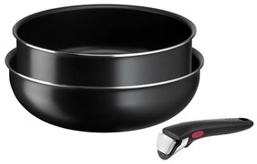 Hliníková sada nádobí 3 ks Ingenio Easy Cook &amp; Clean Black – Tefal