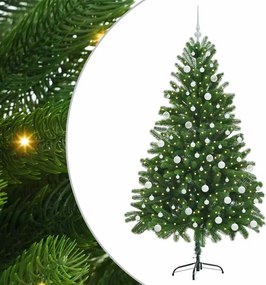 Vánoční stromeček s 300 LED diodami s stojanem Zelená 180 cm PE 3396334
