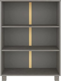 Knihovna HAMAR světle šedá 85 x 35 x 112 cm masivní borovice 340487
