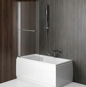 Polysan Polysan, RIONI pneumatická vanová zástěna 710 mm, stříbrný rám, čiré sklo, 72915