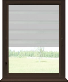 Dekodum Roleta den a noc v hnědé kazetě zatemňovací, barva látky Ocelová Šířka (cm): 66, Výška (cm): Balkonová (do 200 cm), Strana mechanismu: Práva