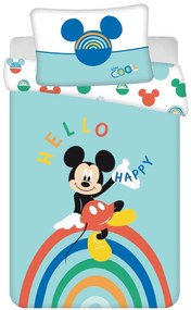 Jerry Fabrics Povlečení do postýlky Mickey Rainbow baby 100x135, 40x60 cm