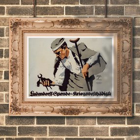 Retro plakát Ludendorff PreLe kožešin Kriegsbeschadigte