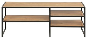 TV stolek v dekoru dubu v černo-přírodní barvě 120x46 cm Seaford – Actona