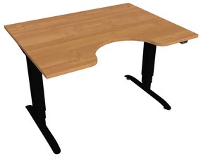 Hobis Motion Elektr. nastavitelný stůl 120x90 - HOBIS ERGO MOTION MSE 3 1200 Dekor stolové desky: olše, Barva kovové podnože: černá