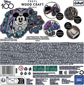 Trefl Wood Craft Origin - Puzzle - Mickey Mouse a Minnie / 501 dílků /