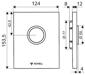 D + S 2 - Pisoár Duravit s tlačným splachováním Schell