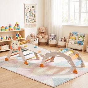 Costway Skládací Montessori prolézačka 8 v 1, vícebarevná