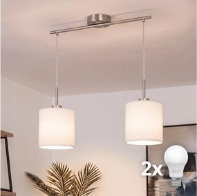 BRILAGI - LED Lustr na lanku NUBILA 2xE27/60W/230V bílá