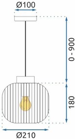 Toolight, závěsné svítidlo skleněné E27 APP1068-CP, bílá, OSW-04401