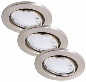 Briloner 7221-032 - SADA 3x LED Koupelnové svítidlo 1xGU10/3W/230V matný chrom