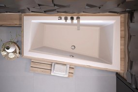 BESCO Asymetrická vana INTIMA SLIM Nožičky k vaně - Bez nožiček, Rozměr vany - 160 × 90 cm, Způsob provedení - Levé - VANINTI16SLIML