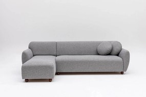 Designová rohová sedačka Jamiya 273 cm světle šedá - levá