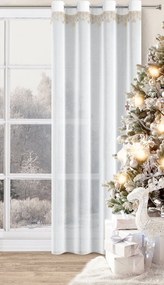 EUROFIRANY VÁNOČNÍ ZÁCLONA NA KROUŽCÍCH XMAS 140X250 CM HVĚZDY
