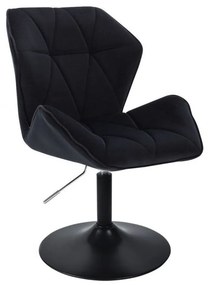 LuxuryForm DESIGN Otočná židle MILANO MAX VELUR na černém talíři - černá
