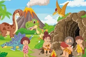 ART PUZZLE 5868 Dřevěné puzzle Rodina z Doby kamenné / 25 dílků / od 4