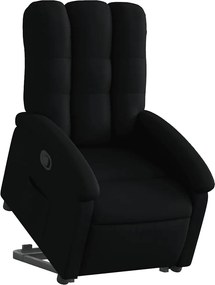 Zvedací polohovací křeslo černé textil 3204094