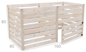 Dřevěný kompostér - 160x80x80 cm