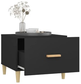 Konferenční stolek černý 50 x 50 x 45 cm kompozitní dřevo - Default Title