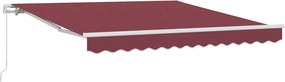 Ručně zatahovací markýza burgundská 300 x 250 cm 3215228