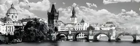INTERDRUK Panoramatické puzzle Praha / 1000 dílků / 96 × 32 cm